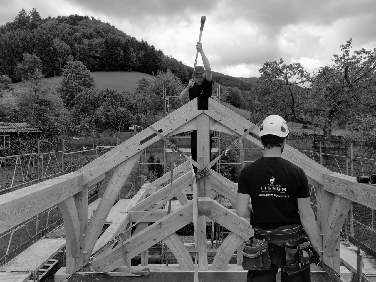 Rucher: construction d'un gîte insolite en bois - Atelier Lignum